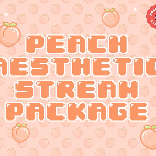 Twitch Peach Overlay - Etsy