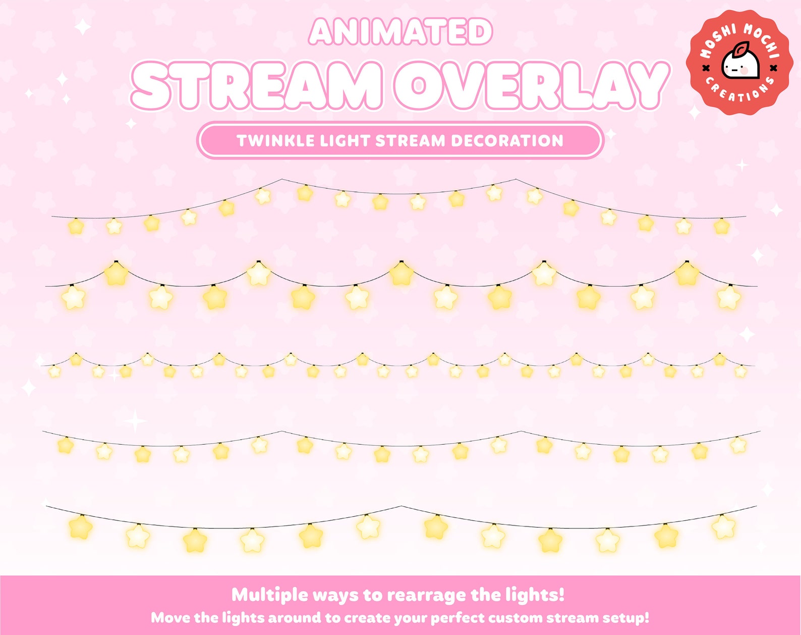 Animated Star Light Overlay / Twinkle Star Lights / Cute Aesthetic ...