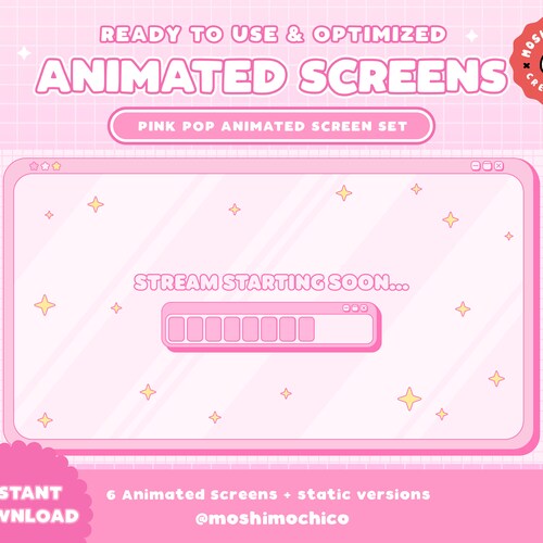 Soft Pink Calming Desk Twitch Screens BRB Starting Soon - Etsy