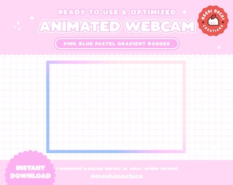 Twitch Animated Rainbow Webcam Border Frame / Stream Graphics | Etsy