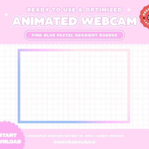 Simple Pink Webcam Frame Facecam Webcam Border Twitch - Etsy