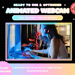 Animated Neon Pastel Rainbow Webcam Border for Streaming / Camera ...