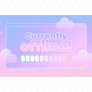 ANIMATED Twitch Cute Pastel Dreamy Cloud Sky Screens With Loading Bar ...