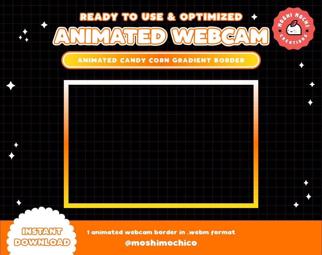 Candy Corn Halloween Webcam Border Frame / Stream Graphics / Spooky ...
