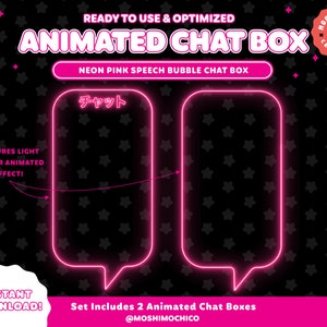 Animated Neon Chat Box for Twitch | Custom Stream Overlay | Lofi ...