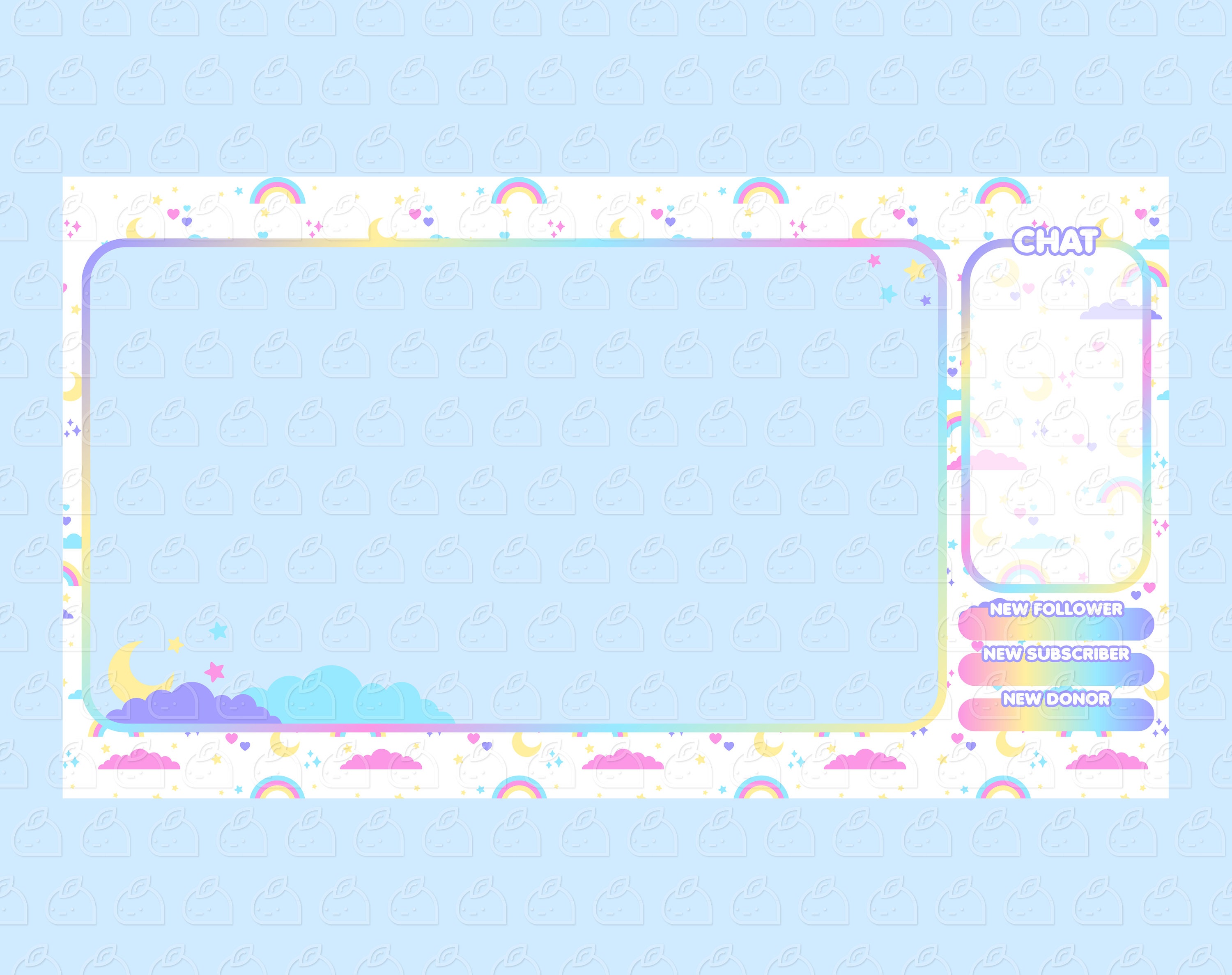Twitch Bright Rainbow Pattern Overlay / Streamer Graphics / - Etsy Canada