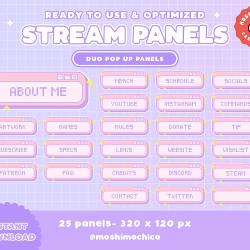 ANIMATED Twitch Cute Pink Pixel Pop up Box Window Screens / - Etsy