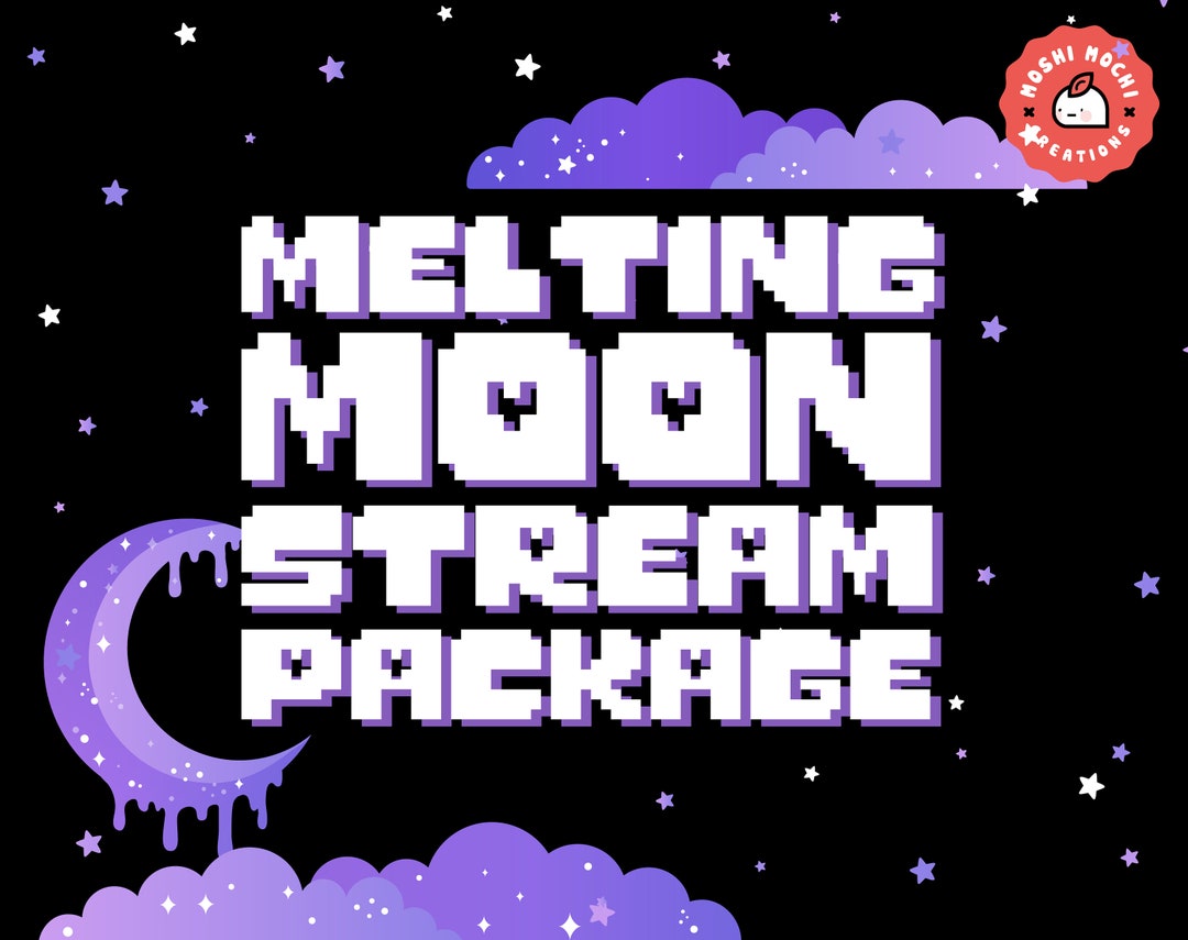 Paquete Twitch Stream Spooky Melting Moon Overlay / Streamer Graphics ...