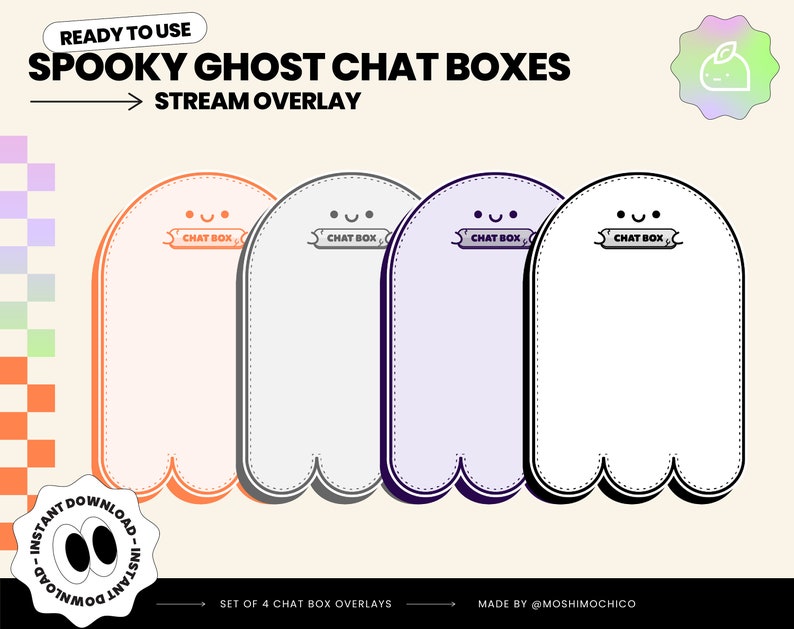 Spooky Ghost Chat Box for Twitch Halloween Custom Stream - Etsy