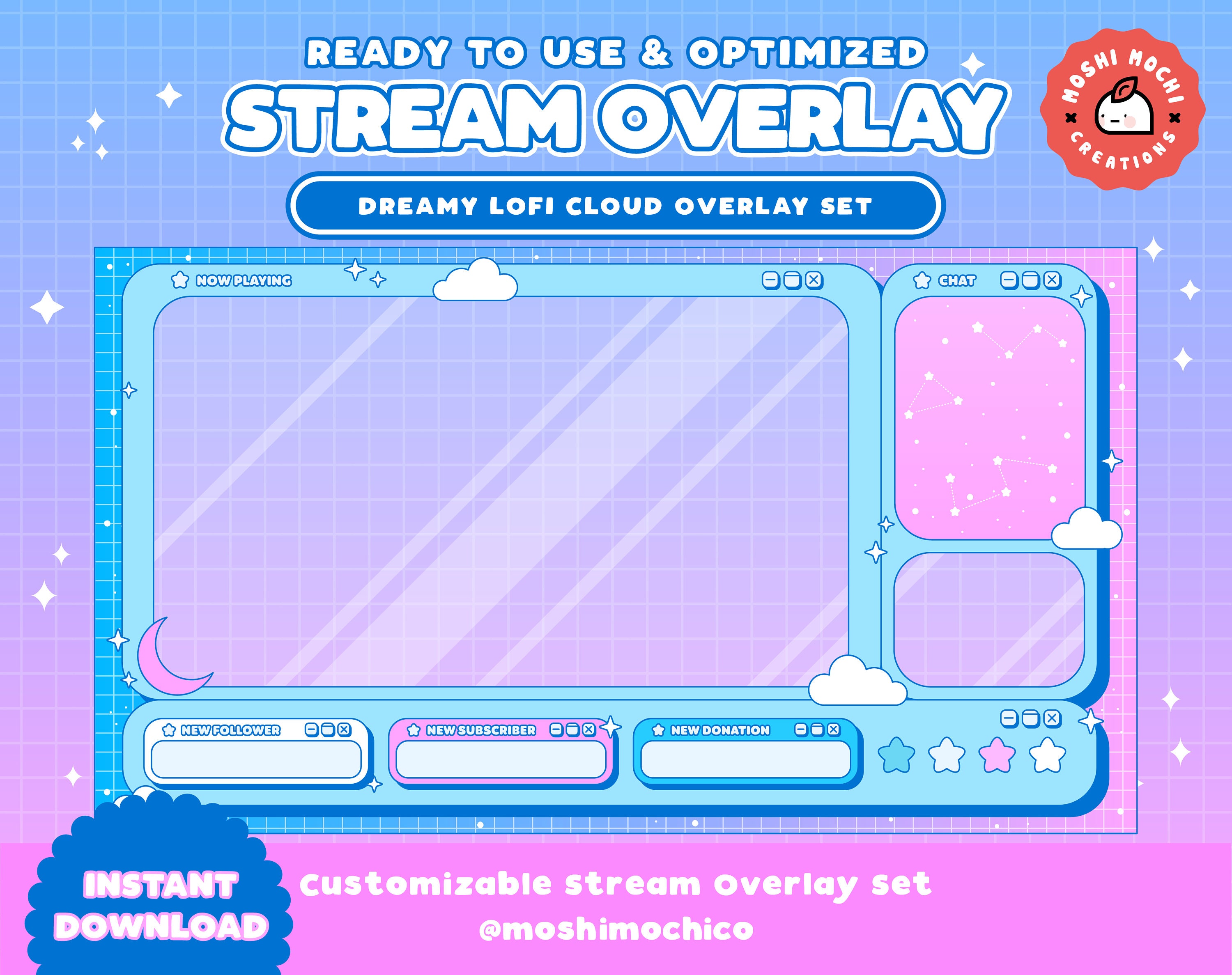 Digital Drawing & Illustration Simple Stream Graphics Twitch Animated ...