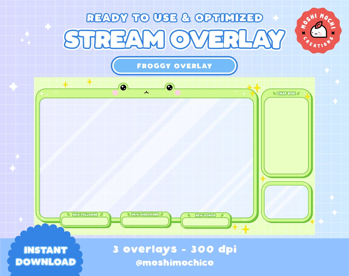 Twitch Cute Froggy Frog Stream Overlay Set / Streamer Graphics - Etsy ...