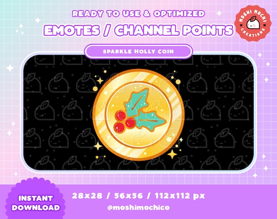 Christmas Holly Channel Point / Emote for Twitch Discord / | Etsy