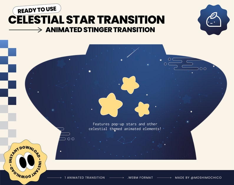 Celestial Starry Sky Stinger Transition, Twitch Stinger Transition ...