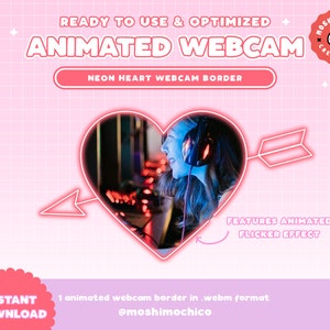 Twitch Animated Neon Webcam Border / Iridescent / Animated Camera Frame ...