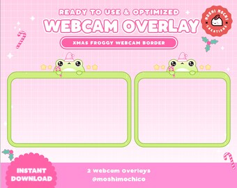 Cute Frog Webcam Overlay / Twitch Overlays / Camera Frame / - Etsy