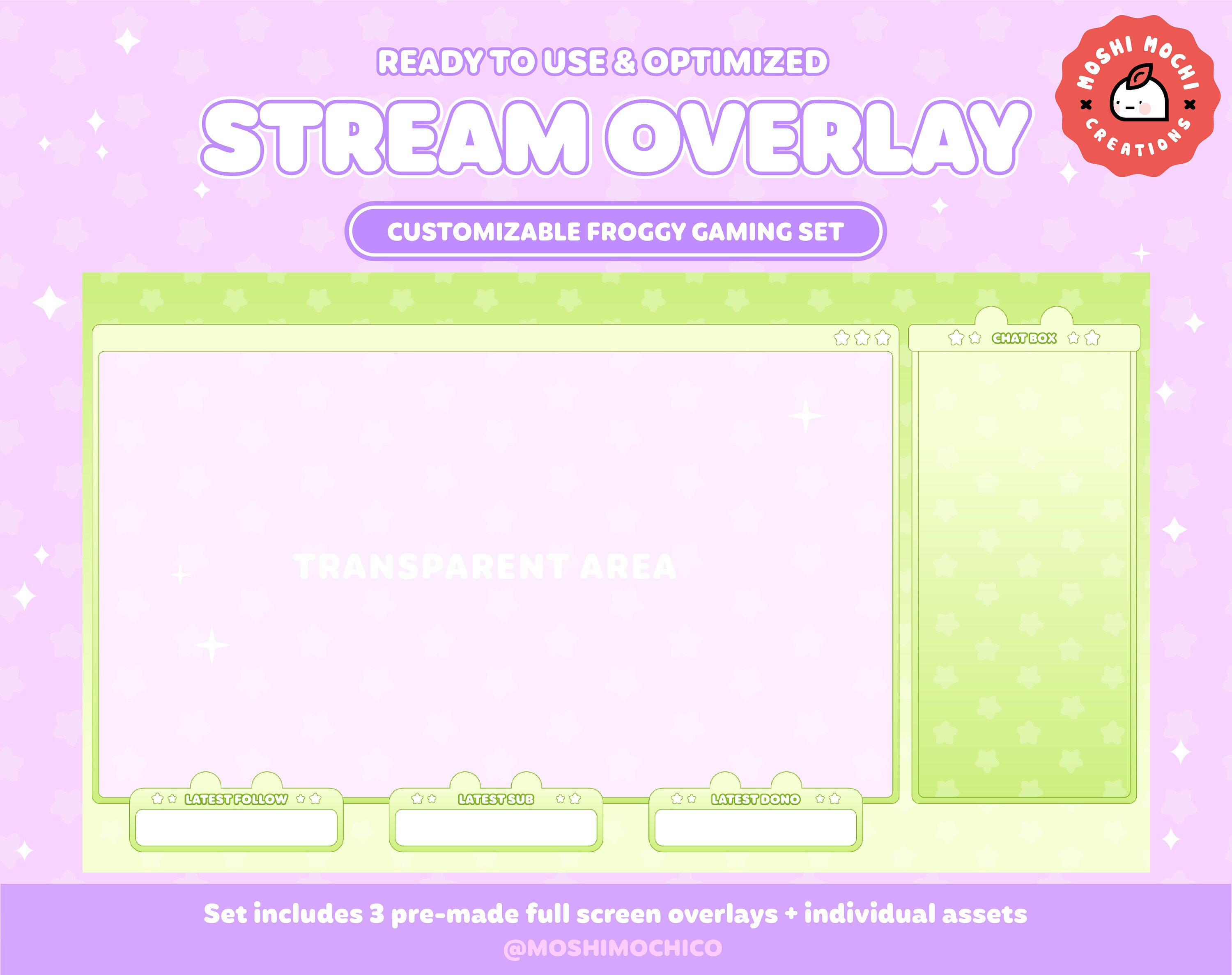 Frog Stream Overlay Set for Twitch / Vtuber Gaming Setup / - Etsy UK