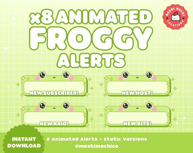 Animated Green Frog Alerts for Twitch / Stream Alerts / Froggy Theme ...