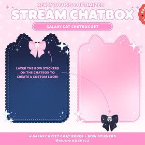 Galaxy Cat Chat Box for Twitch, Custom Stream Overlay, Cute Aesthetic ...