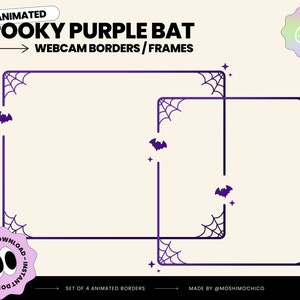 Spooky Bat Stream Webcam Border, Game Capture Frame, Twitch Halloween ...
