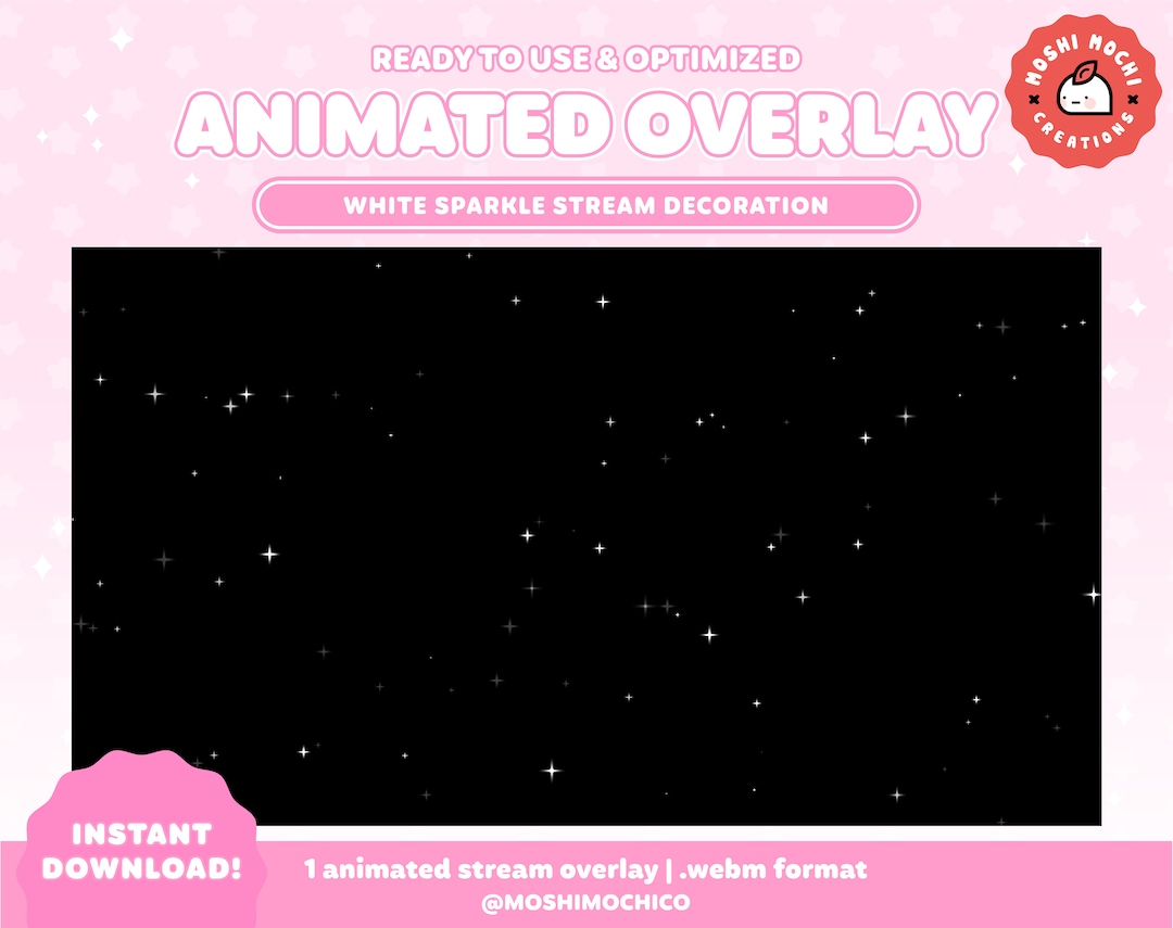 Animated Sparkle Stream Add-on / Stream Decoration / Calming Cute ...