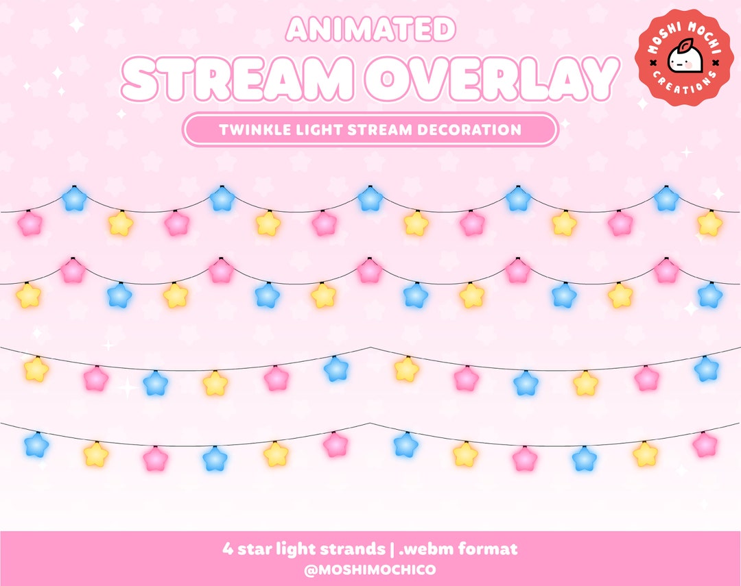 Animated Star Light Overlay / Twinkle Star Lights / Cute Aesthetic ...