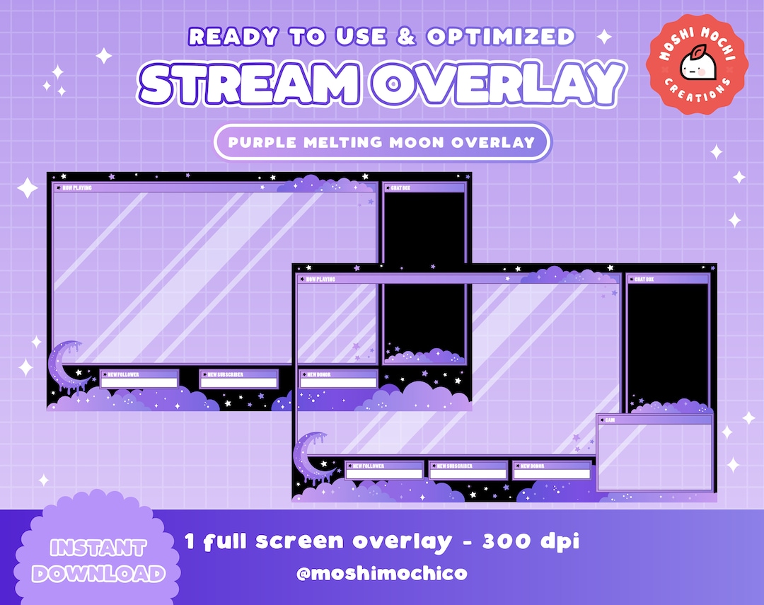 Spooky Cloudy Moon Overlay for Twitch / Halloween / Creepy Theme ...