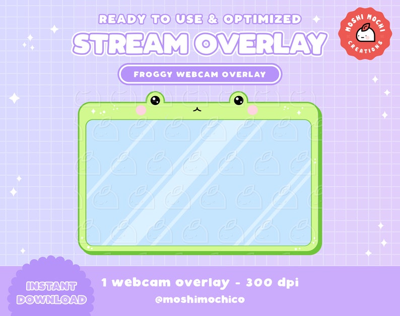 Twitch Cute Froggy Frog Webcam Stream Overlay / Streamer - Etsy