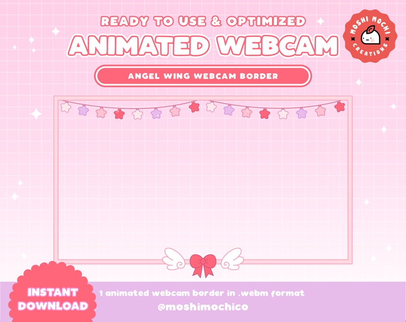 Twitch Animated Angel Wing Webcam Border / Animated Camera | Etsy