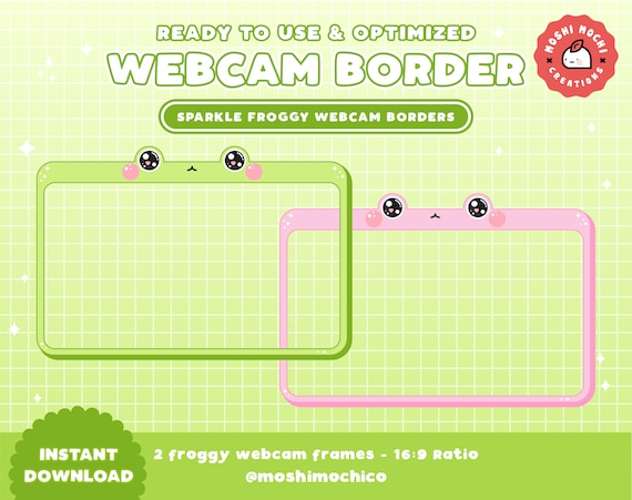 Cute Frog Webcam Frame / Border / Overlay for Streaming / | Etsy