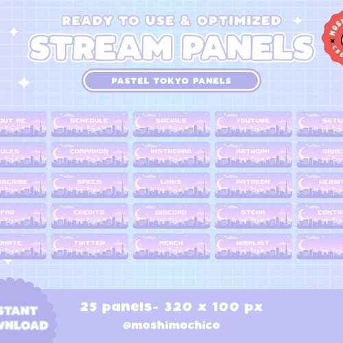 Pink Paw Toebean Twitch Panels / Cute / Kawaii / Streamer / - Etsy