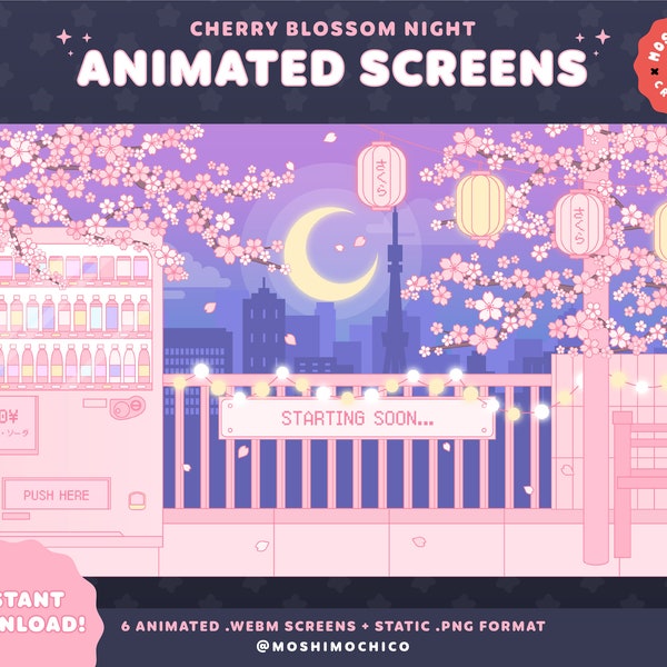 Twitch Overlay Starting Cherry Blossom - Etsy