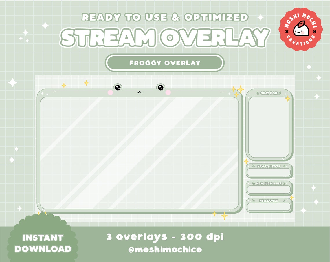 Twitch Froggy Stream Overlay Set / Sage / Streamer Graphics / - Etsy Canada