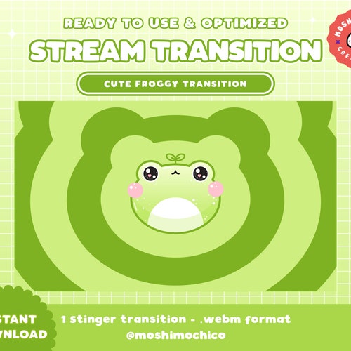 Twitch Cute Froggy Frog Webcam Stream Overlay / Streamer | Etsy