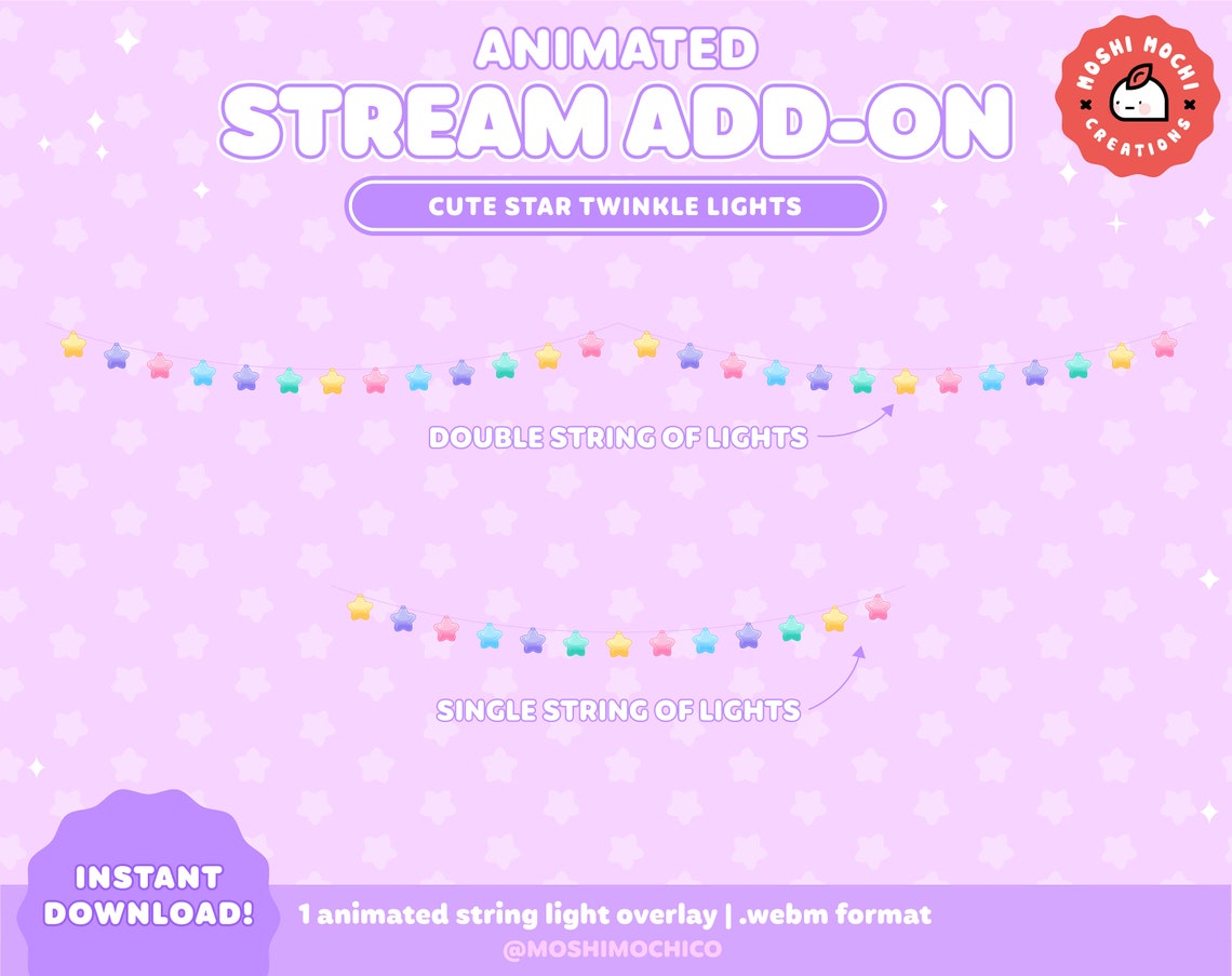 Animated Twinkle Light Overlay / Rainbow Pastel Star Lights / - Etsy Canada