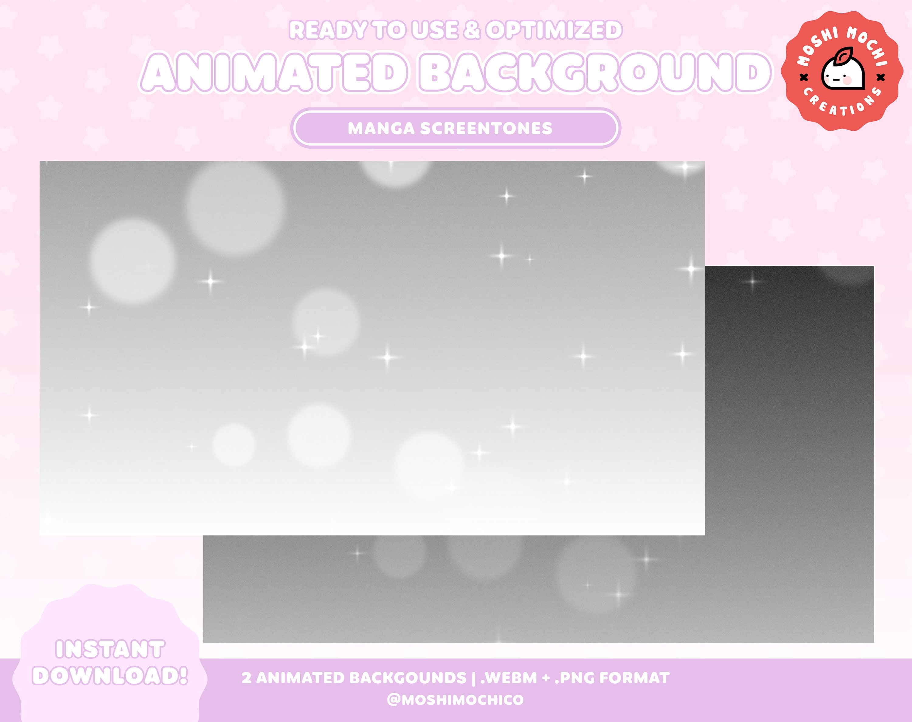 Animated Stream Background Manga Style Screentone Twitch - Etsy Canada