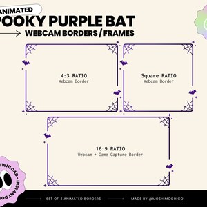 Spooky Bat Stream Webcam Border, Game Capture Frame, Twitch Halloween ...