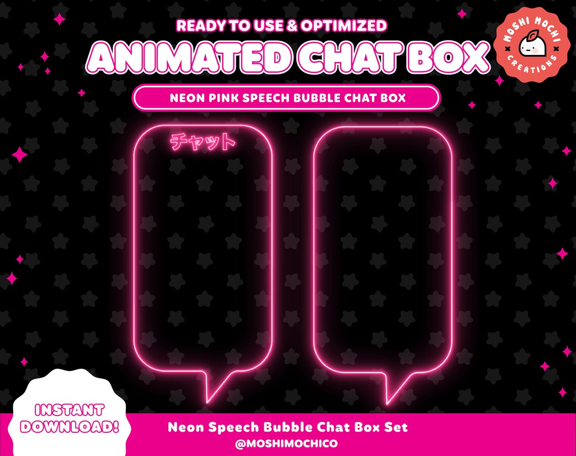 Animated Neon Chat Box for Twitch | Custom Stream Overlay | Lofi ...