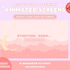 Twitch Cute Peach Screen Overlay / Streamer Graphics / Kawaii / Paste ...