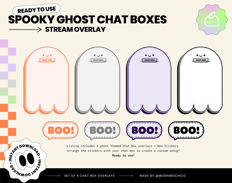 Spooky Ghost Chat Box for Twitch Halloween Custom Stream - Etsy