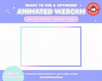 Twitch Animated Rainbow Webcam Border Frame / Stream Graphics | Etsy