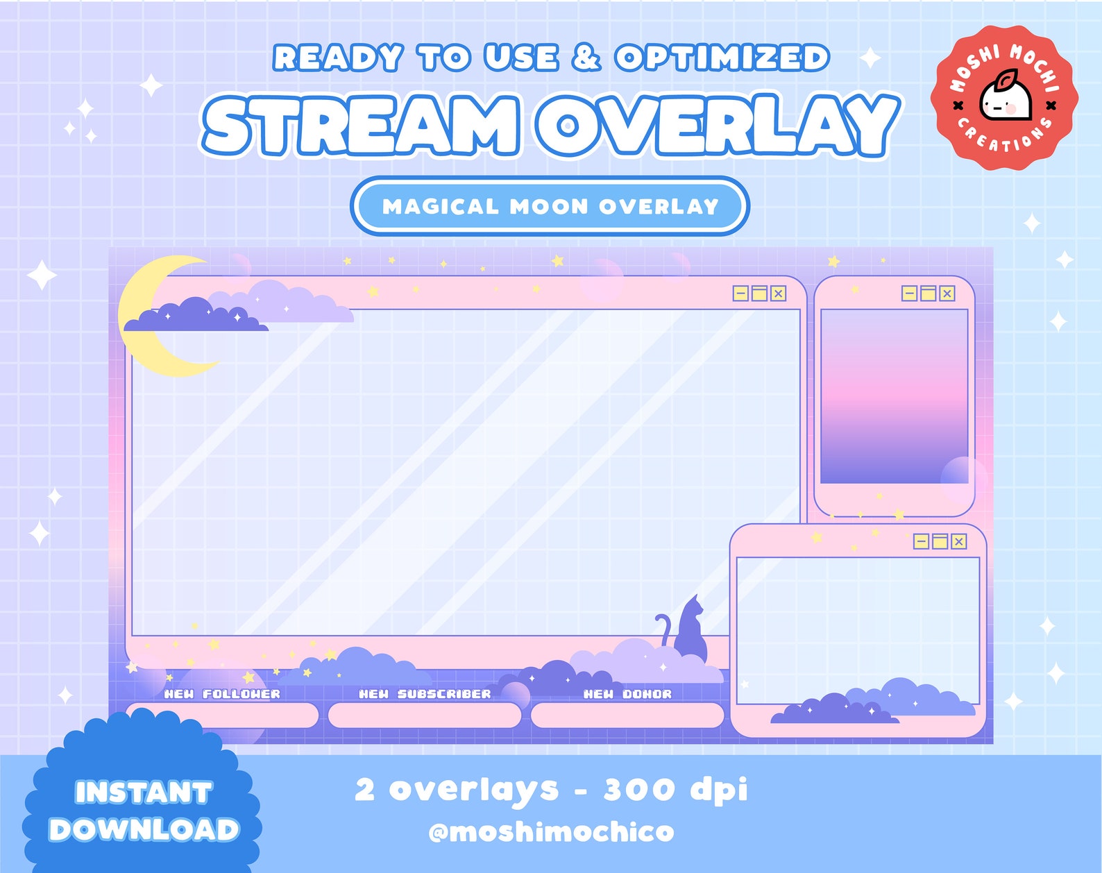 Twitch Vaporwave Pink Magical Girl Computer Aesthetic Overlay - Etsy