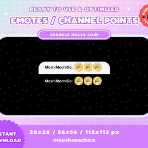 Christmas Holly Channel Point / Emote for Twitch Discord / Badges ...