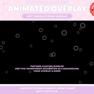 Animated Bubble Stream Add-on / Stream Decoration / Calming Cute ...