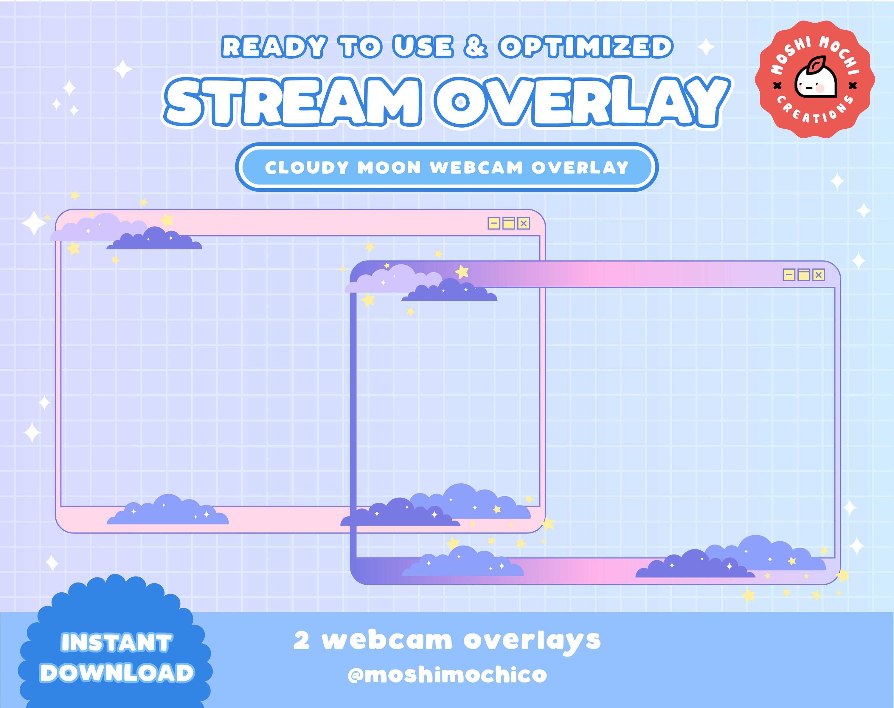 Digital Twitch Vaporwave Pink Magical Girl Computer Aesthetic Overlay ...