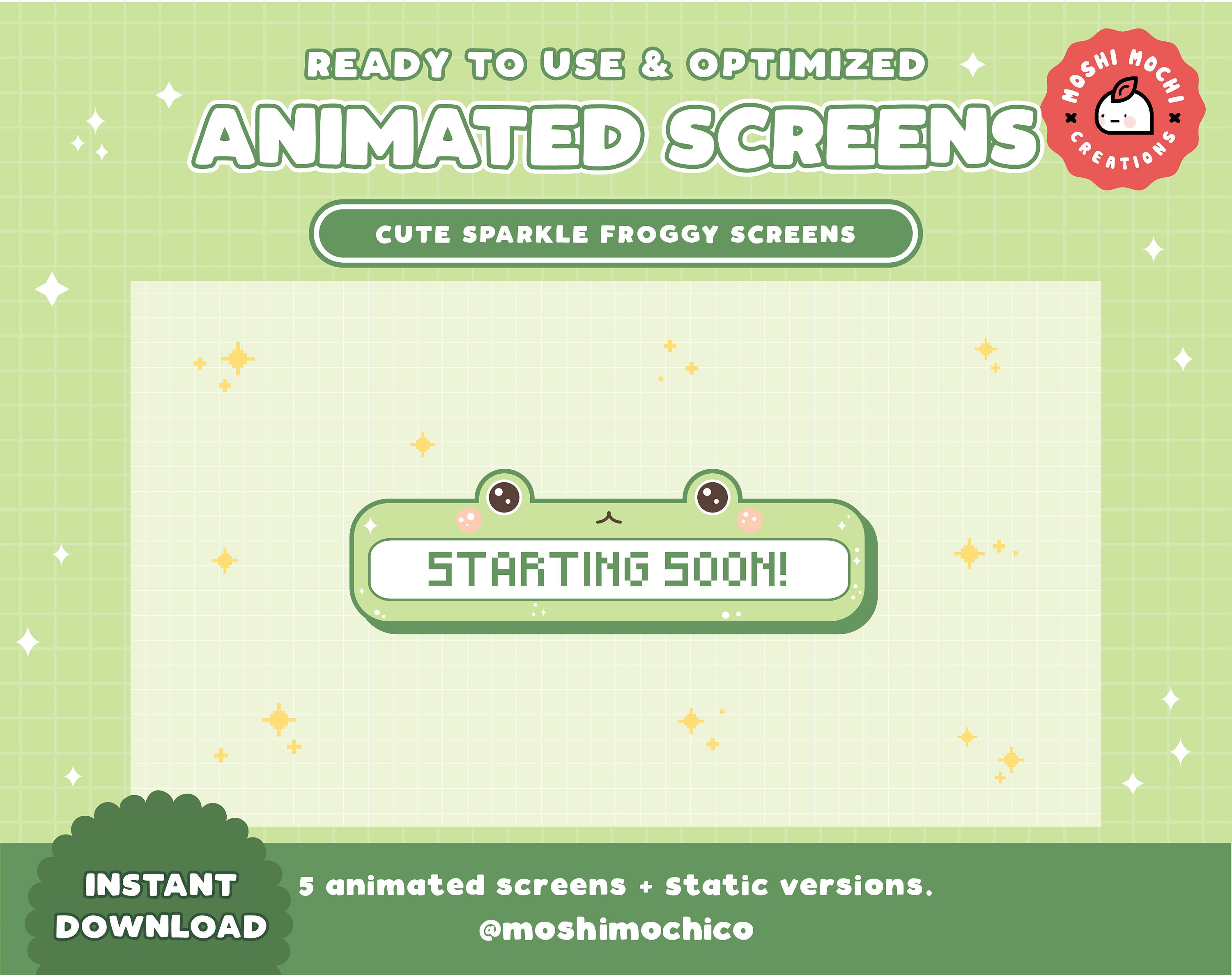 Digital Drawing & Illustration Froggy Themed Streaming Overlay Art ...