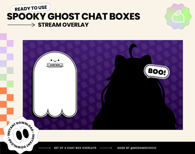Spooky Ghost Chat Box for Twitch Halloween Custom Stream - Etsy