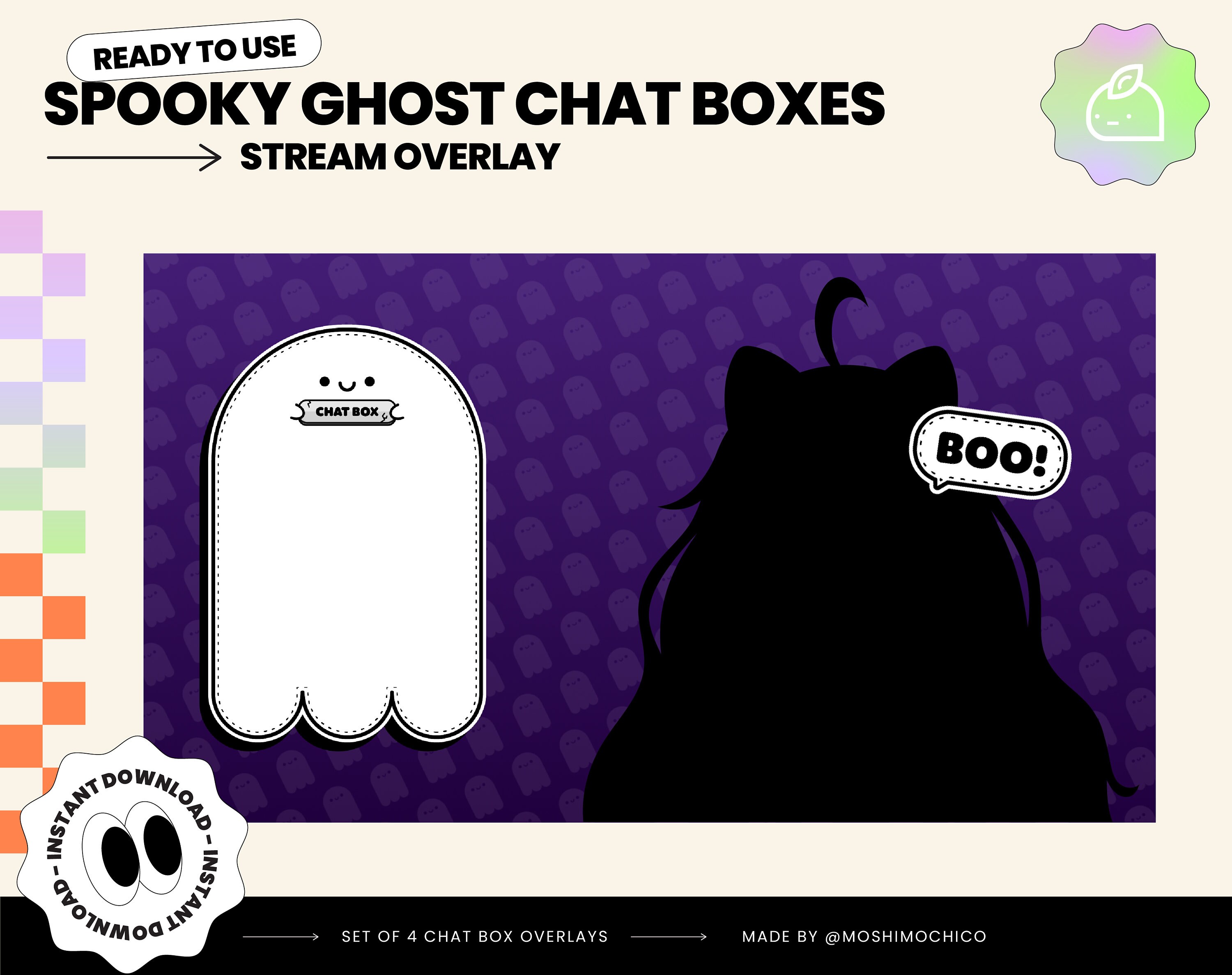 Spooky Ghost Chat Box for Twitch, Halloween, Custom Stream Overlay ...