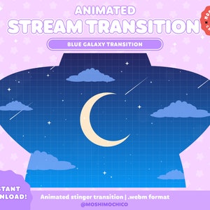 Galaxy Star Stinger Transition for Twitch, Custom Animated Overlay ...