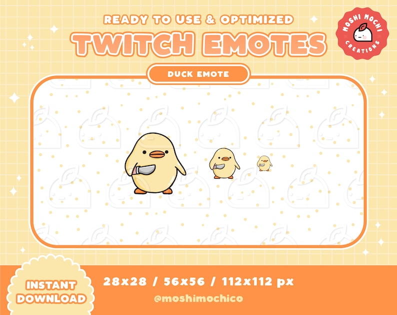 Twitch Pato Meme Emote - Amarillo - Patito - Divertido - Lindo - Kawaii ...