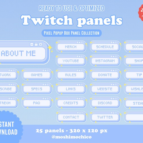 6x Twitch Cute Pink Pixel Pop up Box Window Static Alerts / - Etsy